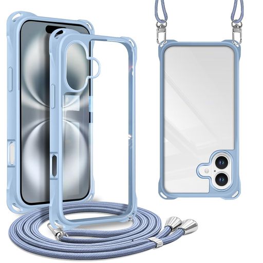 【対応機種】iPhone16Plus用のケース.注文前に携帯電話の機種を確認してください 【多目的キャリー&amp;ファッションデザイン】携帯電話用ケースにはネックバンドが付属しています、サイド、またはフロントに持ち運べるときに完璧にあなた...