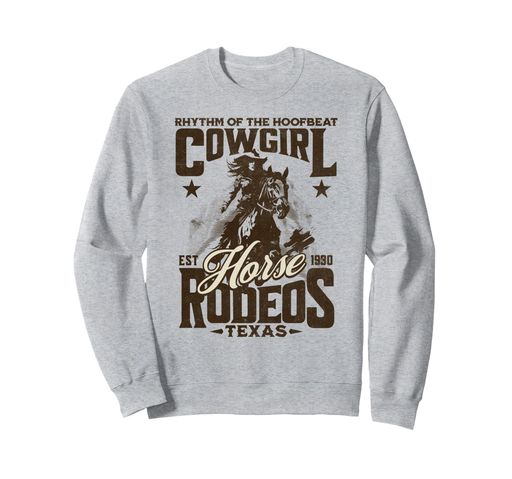 ヴィンテージの言葉のデザイン「RhythmoftheHoofbeatCowgirlHorseRodeosTexas」は、すべての馬好きと西洋の女の子向けです。サドルに乗って乗る。カウボーイカントリーグラフィックモチーフ。 ヴィンテージロデオ...
