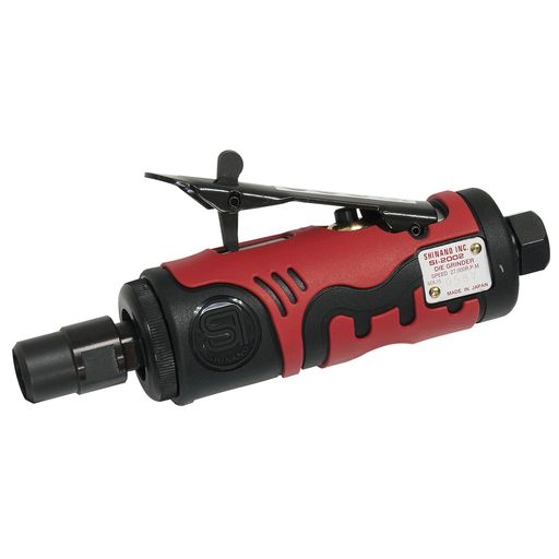チャック内径:6mm 無負荷回転数:25000回転/分 空気消費量:0.44立方m/分 付属品:エアープラグ・エアーツールオイル