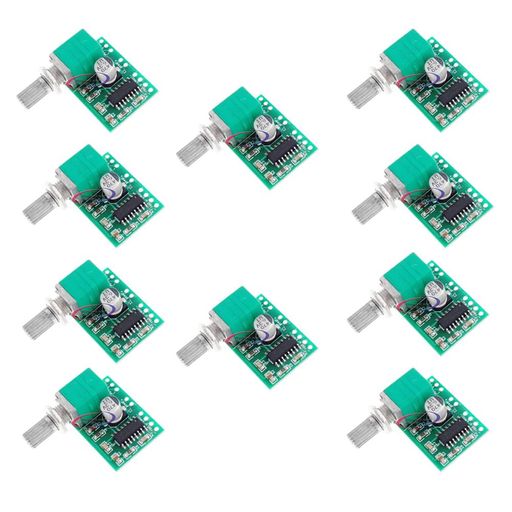 10pcsPAM8403MiniAmplifierBoardDC5VDigitalAudioAmplifierPowerAmpModuleBoardwithPotentiometerUSBPowerSupply
