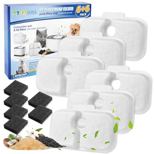 フッ化物除去 🐱【商品情報】猫水飲み器交換用フィルター*6スポンジ*6素材:活性炭、イオン交換樹脂、不織布、スポンジ対応機種:PETLIBRODockstream(ドックストリーム)電池駆動式自動ペット給水器・PETLIBR...