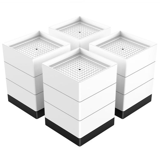 【四段式設計】上段と中段の2層はPP(ポリプロピレン)素材で、頑丈的で耐久性が抜群です。おニーズに応じて、中段を取り外して二段式、三段式のかさ上げ台としても使えます。下段はTPU(ゴム)が採用され、耐摩耗性が高いです。 【振動・騒音軽減】内...