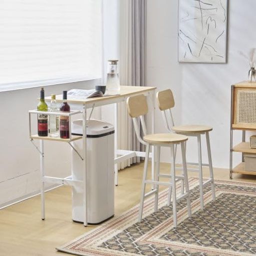 【快適空間を作るシンプルなデザイン】美しい木目調と優雅な金属フレームが完璧に調和し、お部屋に洗練された雰囲気を演出する。繊細な木目の触感は、上品で洒落な雰囲気を醸し出し、シンプルで清潔感のあるデザインが心地よく広がり、どんなインテリアにも馴...