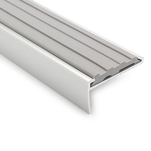 【材質】金台-アルミ(A6063S)/インサート-PVC樹脂 【仕上】金台-B2シルバー 【インサート色】P03グレイ 【穴径】φ5.8mm(バカ穴)【穴ピッチ】75mm 【用途】塩ビタイルや長尺シートの床材用ノンスリップ 【注意】※取付ビ...