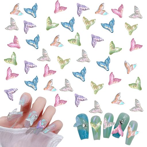 【ネイルパーツ人魚の尾】3Dオーロラマーメイドテールネイルアートコンポーネント。スタイリッシュでラグジュアリーなこのネイルパーツは、ネイルアートにユニークなタッチを加え、普段使いからお祭りまで、どんなシーンにもマッチします。 【素材】高品質...