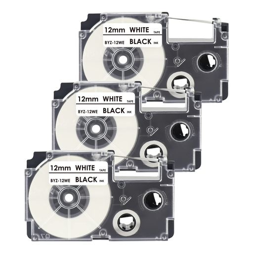 「含み」:互換カシオネームランドテープ12mm白地黒文字XR-12WE3個セット。[サイズ]:幅--12mm長さ--8m。 「幅広く応用」:住宅、学校、企業のオフィス用品、病院、店舗、屋外、建物、倉庫管理等各種施設、書類の分類、地域区分、名...