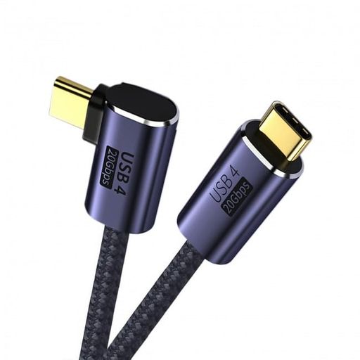 CYケーブルUSB4USB-C100WType-Cオス-オスケーブル左直角USB4.020V5AGEN220Gbps100W充電ラップトップタブレット電話100CM 8K/5KUltraHDビデオ出力:このUSB4ケーブルは、USB4または...