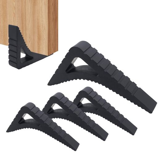 【耐久性に優れたデザイン】4個セット、このゴム製のドアくさびは、硬い木材を保護し、傷やくぼみの心配を軽減します。床との接触が安定しており、変形しにくく、しっかりと地面を捉えて最適な摩擦力を発揮します。ドアストッパーが滑ることなく、ドアをしっ...