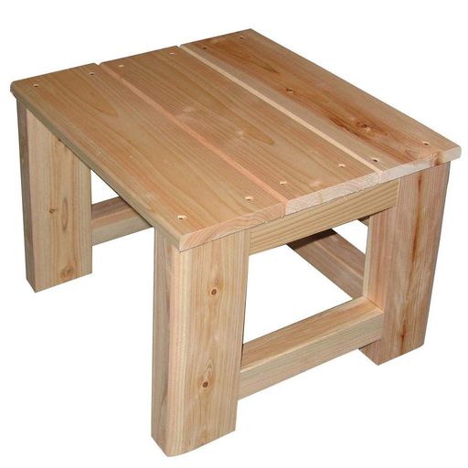 サイズ:310x270x200mm 本体重量:1.6kg 材質:間伐・桧 こちらの商品の脚は、2本は垂直・2本は斜めに作られています。