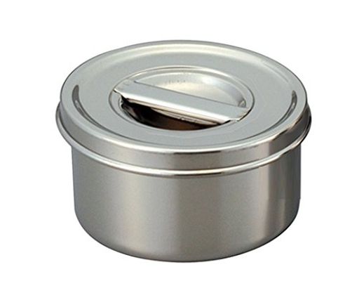 ●材質:ステンレス(SUS304)●容量:約1.1L●内径x高さ:φ140x75mm●型番:14cm 研究用総合機器 容器 計量器 金属容器 小型容器(金属製) 入数 1個 1個