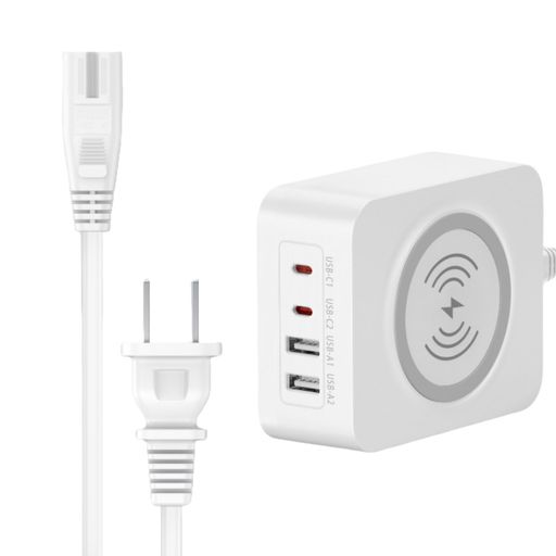 【一台5役・合計60W高出力】本USB充電器はUSB-Cポート2つ、USB-Aポート2つとワイヤレス充電を備えて、合計出力60Wを実現した多機能卓上充電器です。これ1つで最大5台の機器へ同時に充電可能です。スマート充電の機能が搭載しているの...