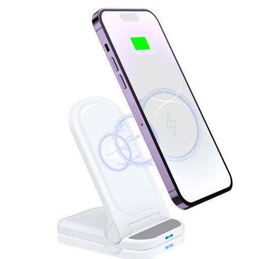 🔋【非 磁気 ワイヤレス充電スタンド】ワイヤレス充電スタンド - i-Phoneをに充電できるワイヤレス充電スタンドです。 🔋【幅広い互換性】最新のi-Phone 17/16/15/15 Pro/12/12 ...