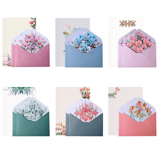 【サイズ】封筒:18.2cm*16cm*11cm、封筆:11cm*13.6cm。 【素材】紙 【セット内容】6色(各色封筒2枚+封筆4枚)。 【カラフル】6つのデザインの封筒は、異なるスタイルの花柄が施されており、上品で温かい雰囲気を演出し...