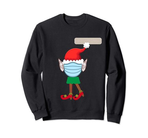 フェイスマスクのエルフ、クリスマスパーティーのための家族やグループの服を一致させる。我々は顔のマスクを着用し、社会的な距離を観察しなければならないときに、X-mas 2020のために素晴らしい。仕事、大学、学校のパーティーに最適です。 空の...