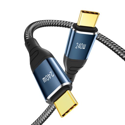 【240W超急速充電】:240WUSBC-USBCケーブルが最新充電技術は、最大48Vかつ5A(240W)、このUSBC-USBC急速充電ケーブルは、急速充電の要求を完全に満たすことができます。usbcケーブルは、240Wまであなたの装置を...