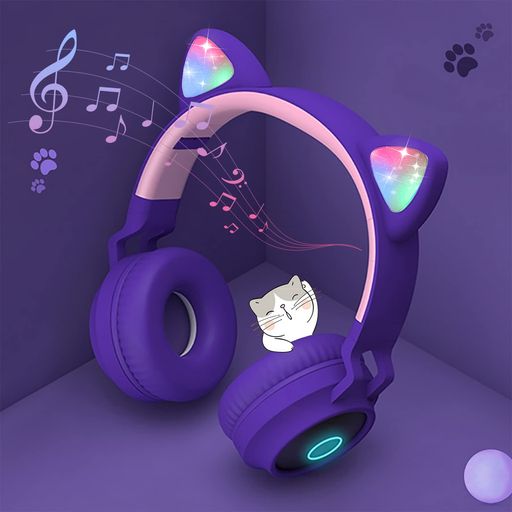 音楽を聴いたり、電話をかけたり、在宅勤務、オンライン授業、ギフト、ギフトに。 【かわいい猫耳】新登場のキャットイヤーヘッドフォンは、大人と子供の両方に非常に人気があります。音楽を楽しんでいる間に、ライトが同時に変わり、きらきらでとてもかわい...