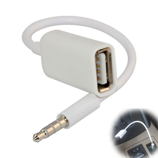 other 【セット内容】:OTG車載オーディオケーブル - 3.5mm AUXからUSBへの変換ケーブル1セット。メス側:USB 2.0(USBメモリ接続用)、オス側:3.5mmプラグ(車載AUX接続用) カラー:ホワイト サイズ:長さ1...