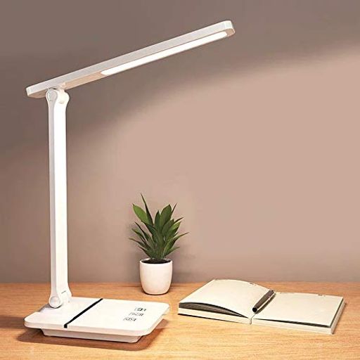 【明るさのアップグレード】全面的にアップグレードした28個のledランプビーズを採用し、市場の同レベルのスタンドよりも50%明るく、仕事、学習、読書など様々な需要を完全に満たしている。電球色、白色、昼光色の3段階調色と無段階調光機能が搭載さ...