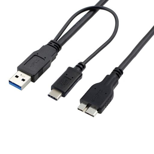 2つのホストが接続されたケーブルはUSB3.1Type-CまたはUSB3.0Type-Aをノートパソコン/コンピュータに接続できます。 外部ディスクのようにMicroUSB3.0デバイスを接続します。 type-cエンドには5.1kOTG抵...