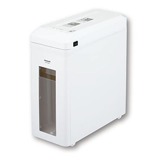 隙間に収まるスリムタイプ A4まとめて7枚細断 CD・カード細断対応 ステープラの針10号・11号そのまま細断OK