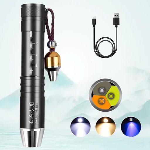 YZYOE充電可能な多機能懐中電灯–3色のランプ: ジュエリー鑑定、骨董品コレクション、磁器研究、琥珀蜜蝋検査を行うことができる。 多種の照明モード:室内或いは室外照明に適用するだけでなく、 しかも部屋の汚れも簡単に見つけることができます ...