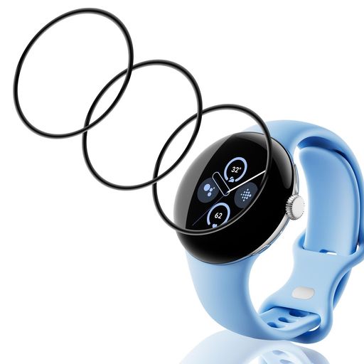 【対応機種】Google Pixel Watch 2 / Pixel Watch の専用液晶保護フィルム、合計3枚セット。非常に柔らかいTPUをしており複合材 炭素繊維を採用、画面の端まで保護することができ、グーグルピクセルWatch 2独...