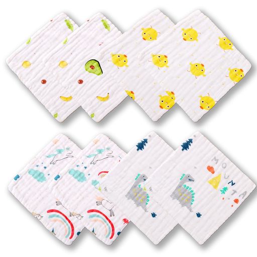 サイズは25cmx25cm、赤ちゃんのために特別に設計された6層構造のガーゼハンカチです。 6重ガーゼタオルは、洗うたびに空気を含んでふっくらとし、使い込むほどに柔らかく肌になじみます。 天然素材100%のコットンを使用し、柔らかさと通気性...