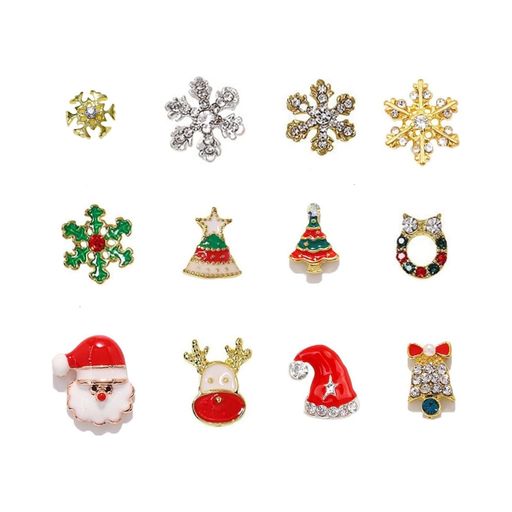 クリスマスモチーフの可愛いネイルパーツです。雪の結晶、クリスマスツリー、サンタクロース、トナカイなど様々なデザインがあります。 厚みがあって色が鮮やかなので、存在感があります。1個のせるだけで簡単におしゃれな3dクリスマスネイルが完成! 金...