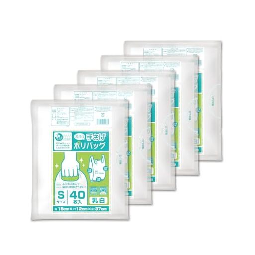 本体サイズ(1枚あたり):S/30号(横18cm+マチ12cmx縦37cmx厚み0.012mm) 素材:HDPE(高密度ポリエチレン) 耐冷温度:-30°C 取っ手付なので持ちやすく、結びやすい エンボス加工で袋が開けやすい