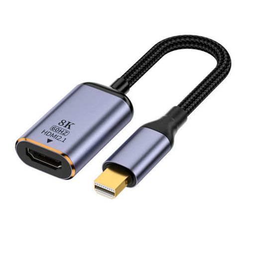 HDMI 2.0 の表示 8K UHD 4K MINIDP への MINI DisplayPort 1.4 の源は HDMI の女性のモニター アダプター ケーブルを導きます これは HDMI ケーブルへの 8K 小型 DisplayPor...