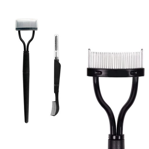 【コーム-ステンレス1本】:目の細かいステンレス製のコームなので、マスカラの重ね塗りも簡単。まつ毛にスッと通り、きれいに仕上がります。つけすぎたマスカラをほどよく取り除き、綺麗なセパレートのまつ毛になります。【特徴】柄:樹脂;コーム:ステン...