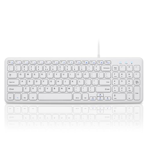 【極薄デザイン】スリムなコンパクトデザインで、フルサイズキーボードながら省スペースのキーボードです。 サイズ: 367 x 121 x 18 mm 【チックレットキー】ミスタイプ防止のため、キーの間にスペースが開いています。 【ショートカッ...