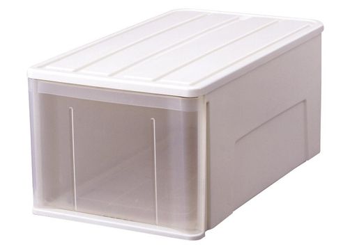 商品サイズ:幅390x奥行660x高さ300mm 重量:2700g 材質:ポリプロピレン 原産国:日本 奥行66cmタイプ 収納目安:トレーナー約14枚 押入れにすっきり収まる