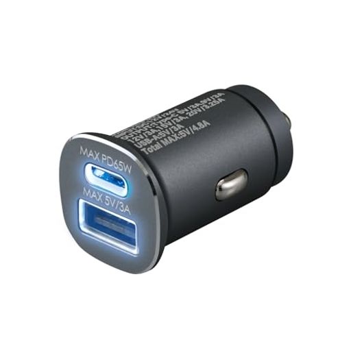 USB-C単ポートで最大PD65W出力、USB-A単ポートで最大5V/3A出力できます。 USB-Cポート+USB-Aポート同時出力可能、2ポート同時使用最大出力5V/4.8Aです。 頑丈なアルミシェルで高級感がありながら、製品の表面が傷つ...