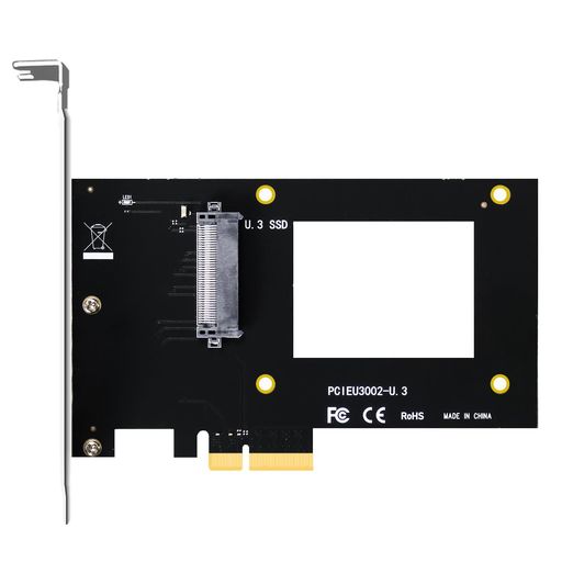U.3toPCIe4.0X4変換アダプター:マザーボード上の1つのPCIeX4/X8/X16スロットを変換することで、U.3SSDをU.3(SFF-8639)スロットに取り付けることができます。 FCCおよびCE認定、高信頼性、安定したPC...
