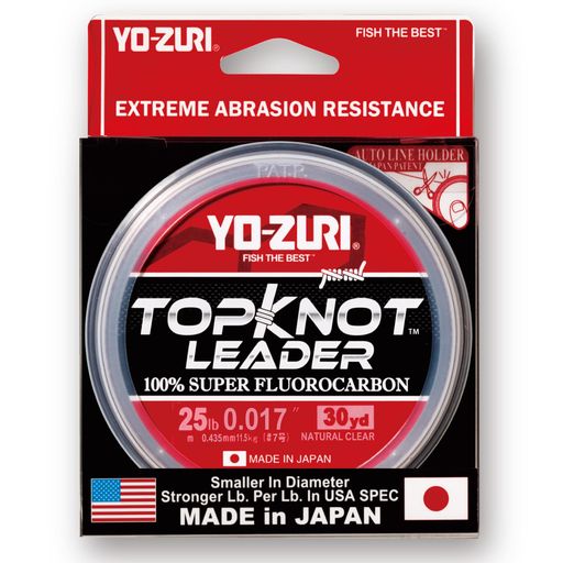100%フロロカーボン 耐摩耗性、耐衝撃性に優れる カラー:ナチュラルクリア 長さ:30YDS 標準直径:0.435mm