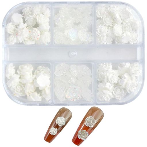 【セット内容】約90個セット【色】3カラー展開【サイズ】各色は6mmの約20個、8mmの約10個。 【材質】樹脂製で傷がつきにくく、ネイルの上でも長時間美しい状態をキープ。 【繊細なデザイン】バラの形をした立体バラネイルは、高光沢の真珠の質...