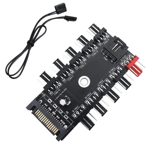 ▶パッケージ:1xPWMケーブル、1x4ピン10ポートファンハブ、1x取扱説明書。電源インターフェイスSATAまたはIDEは電源を供給します。 ▶取り付け簡単:裏面に3M接着剤が付いているので、簡単に取り付けられます。ボードの中央に固定ネジ...