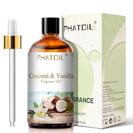 「ココナッツ・バニラ精油」100mlのココナッツ・バニラエッセンシャルオイルです、ガラススポイトドロッパーが付いて、エッセンシャルオイルを最大限に活用できます。バニラとココナッツの素晴らしい組み合わせが、甘い香りを生み出しています。 「ココ...