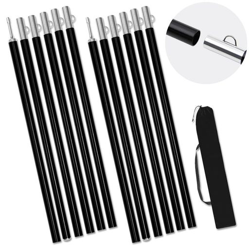 【テント・タープに重要なアイテム】テントやタープなどを支える際に、一番大切なアイテムはポールと言えます。家族や仲間、あるいは一人で、自然を身体全体で感じながら過ごす楽しいひとときは格別です。 【航空レベルA7075アルミ材質】A7075はア...