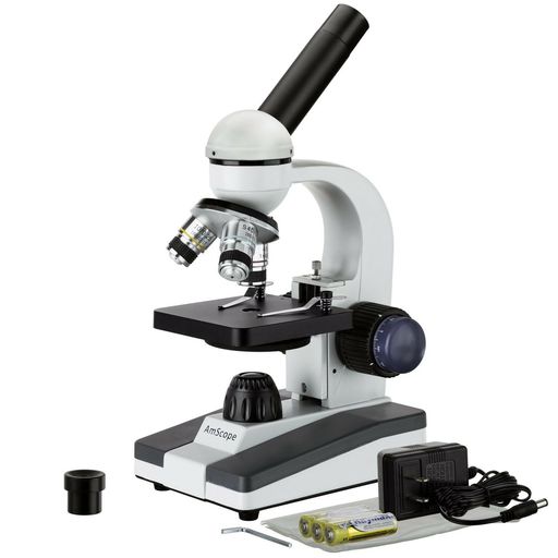 AmScopeM150C/M150C-I40X-1000XAll-MetalOpticalGlassLensesCordlessLEDStudentBiologicalCompoundMicroscopeAwardedThe#1amongt...