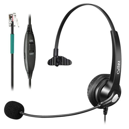【クリアな通話】ノイズキャンセリングマイク付きビジネスグレードのブロードバンド音声の4ピンRJ9固定電話用ヘッドセット、クリアな通話を実現できます。音響衝撃保護(ASP)は聴覚を保護します。 【互換性があるの電話機】 [携帯電話とコンピュー...