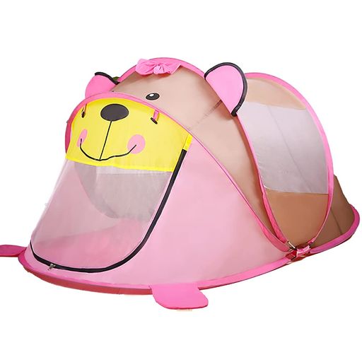 ※画像中の小物(ボール等)は商品に含まれません。 かわいいアニマルデザインの屋内・屋外両対応ミニテントです。 面倒な組み立ては一切不要です。折りたたまれたテントを収納袋から取り出し広げれば一瞬で完成。本当に簡単であっという間にお家の中で自分...