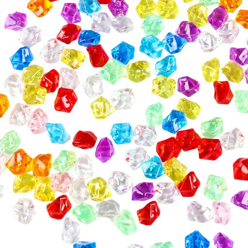 小さな宝石の大きさは約1.4cmです。1000個の小さな色の石。 高品質の純粋で透明なアクリル材料で作られて、その不規則な形は現実的な氷の結晶のように見えます。 これらのアイスロッククリスタルは明るく魅力的です、あなたは創造的に結婚式のアレ...