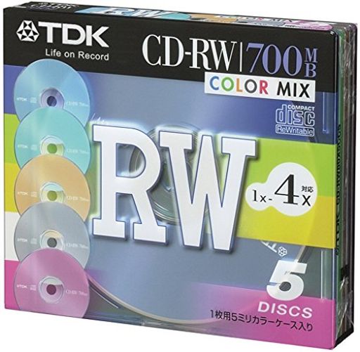 規格:CD-RW 種類:PC用/4倍速 入数:5 盤面印刷:不可