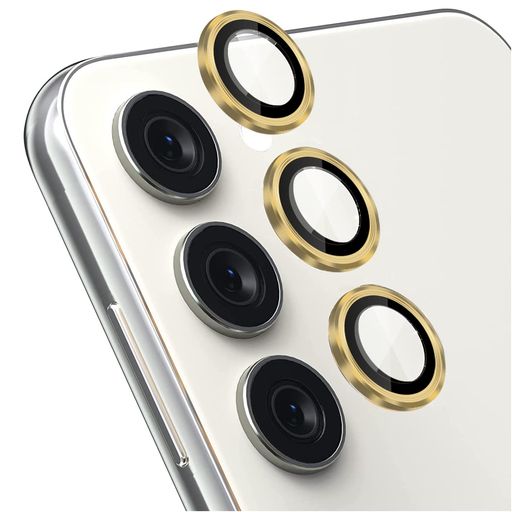 【対応機種】2023年発売のGalaxyS23カメラフィルムは9H超高硬度強化ガラスとアルミ合金リングを採用しており、きらびやかなチタン金膜と結合させ、外部からの衝撃を吸収、キズを防止、レンズをしっかり保護しながら、ユニークでファッションな...