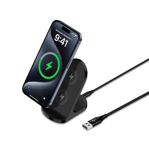 「より早い充電速度」:ワイヤレス給電の国際標準規格Qi(チー)に対応し機器で、出力QC3.0/2.0(出力10W以降)アダプターで接続してから、iPhone8以上またSamsung製たワイヤレス充電GalaxyシリーズなどのQi対応スマホ機...