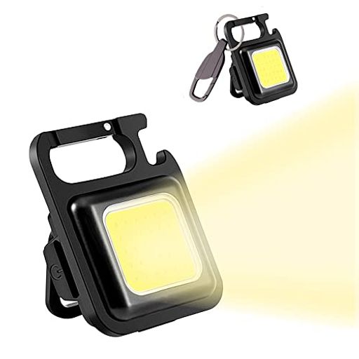 【キーホルダー式】:本体の重さは45gだけです。 キーホルダーのデザインは、外出時にバッグやキーを持ち運ぶのに非常に便利です。ポケットに入れるコンパクトなデザインでアウトドアやキャンプに最適なキャンプライトです。 【4種の点灯モード】正常光...