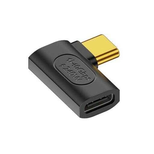 モニター, PC, カーオーディオ&amp;ビデオ 高出力充電: このusb type c l字型 変換アダプタは最大240Wの高速充電をサポートし、デバイスのニーズに応じて電力出力パラメーターを自動的に調整します。LEDインジケーターが接...