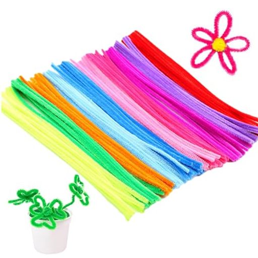 【豊かなカラー】長さが30cm、直径が0.6cmであり、1セットで約100本モールが含まれています。子供は自分のアイデアや感性に合わせて、様々な色の組み合わせを試すことができます。十分な長さがありますので、細かい作業や細密な装飾をする際にも...